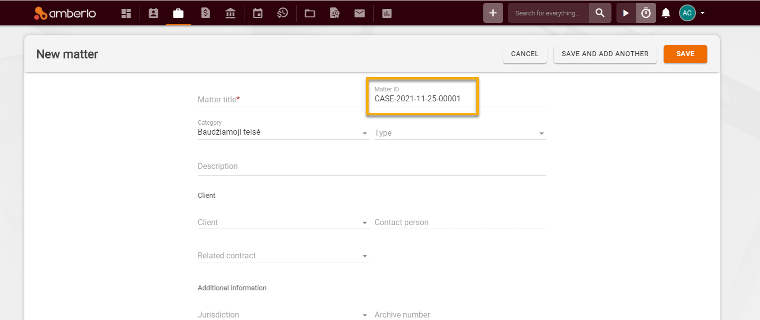 How to set Matters Numbering Settings?